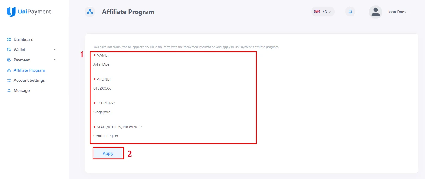 UniPayment Affiliate Program | UniPayment