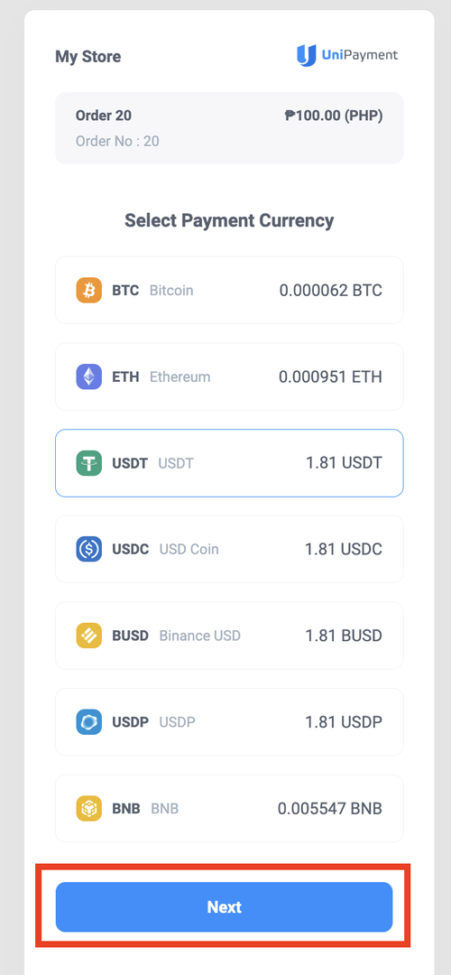 Invoice Payment Process | UniPayment